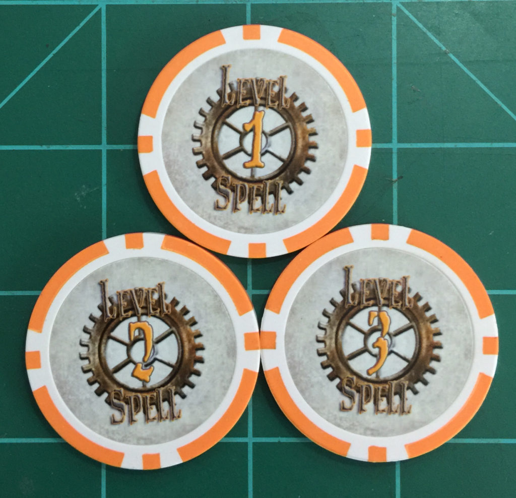Spell Tokens - Artificer / Steampunk Theme - Big Bully Gaming Accessories